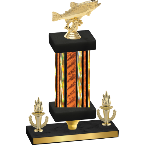 Premium Single Orange Glacier Victory Fishing Trophy – Artemis Awards ...