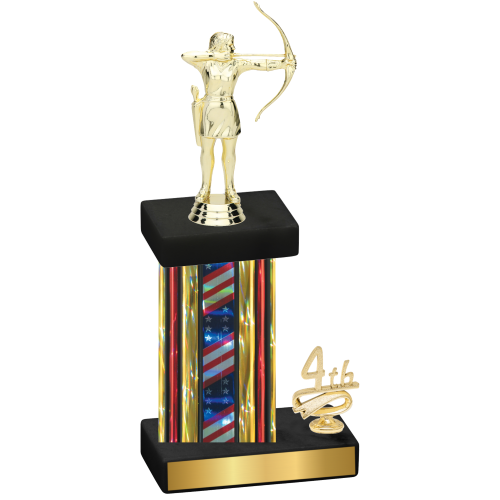 Accented Single Flag USA Fourth Place Archery Trophy – Artemis Awards ...